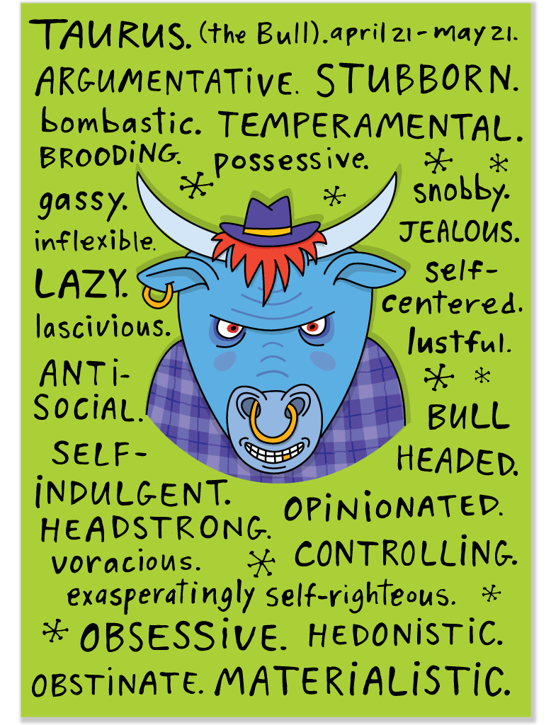 Funny Astrology Cards from Clayboys Cards