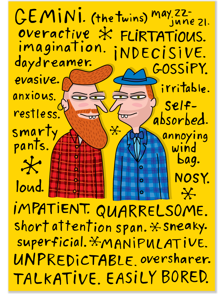 Funny Astrology Cards from Clayboys Cards