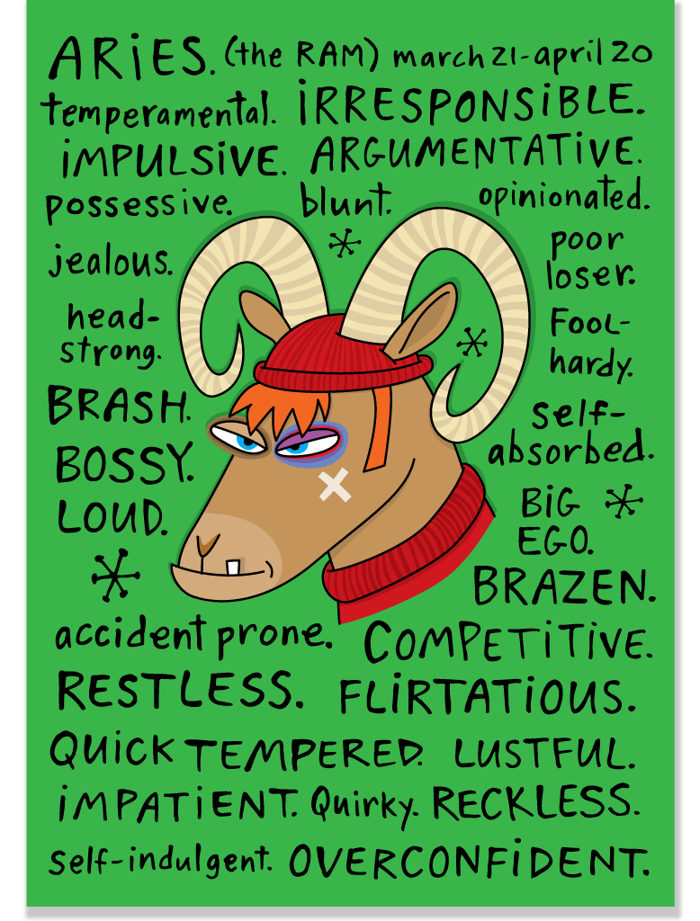 Funny Astrology Cards from Clayboys Cards