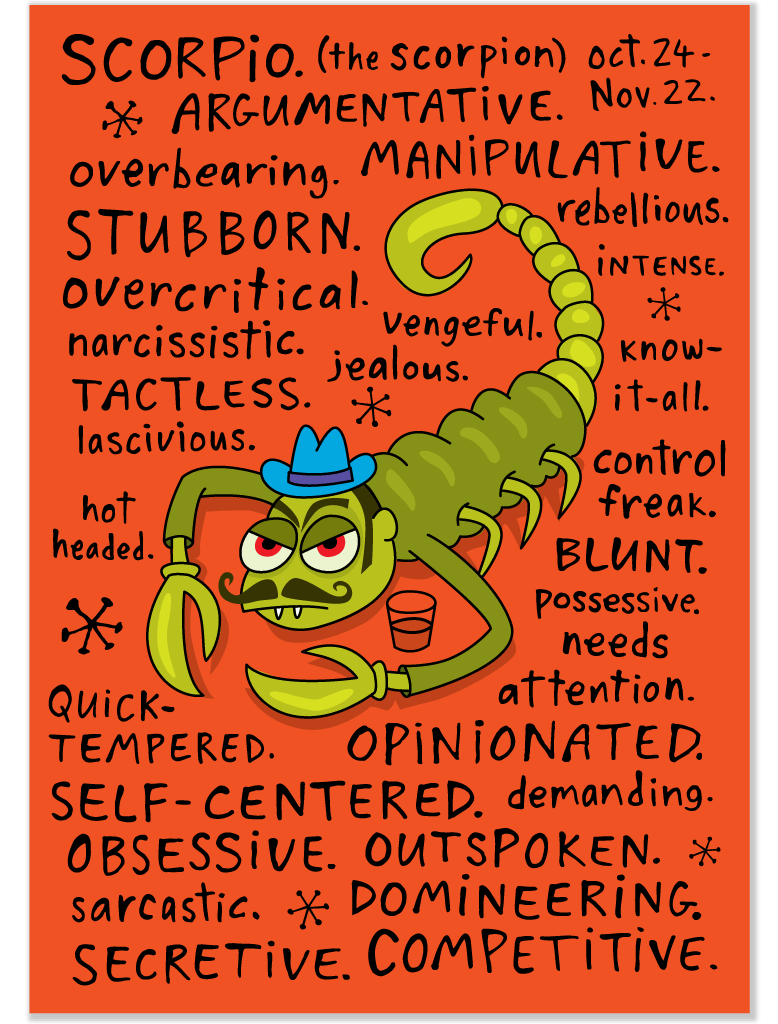 Funny Astrology Cards from Clayboys Cards