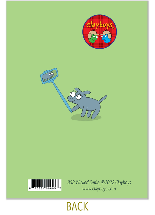 858 Wicked Selfie (Birthday Card) - Clayboys Cards